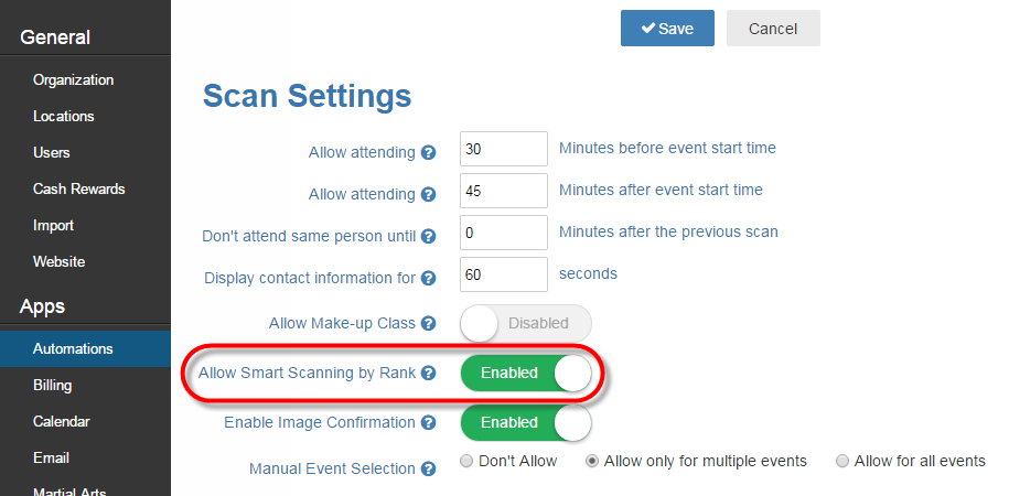 Enable Smart Scanning by Rank